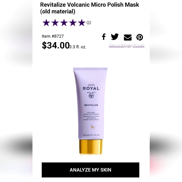 JAFRA | Skincare | Jafra Royal Revitalize Volcanic Polish Mask 33 Floz ...